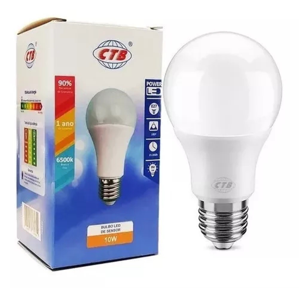 LAMPADA LED 10W BULBO SENSOR PRESENCA - Duque Eletrônica